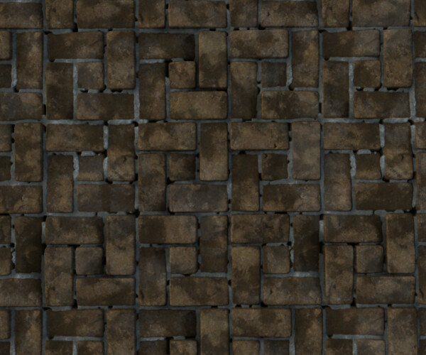 ArtStation - Ground Brick Material 8 | Game Assets