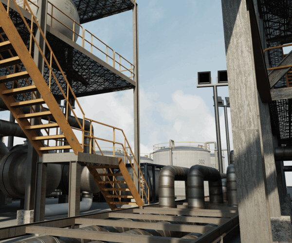 ArtStation - Refinery Unit Scene | Game Assets