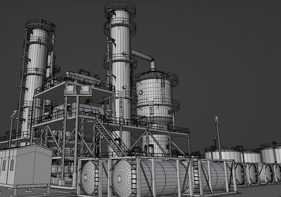 ArtStation - Refinery Unit Scene | Game Assets