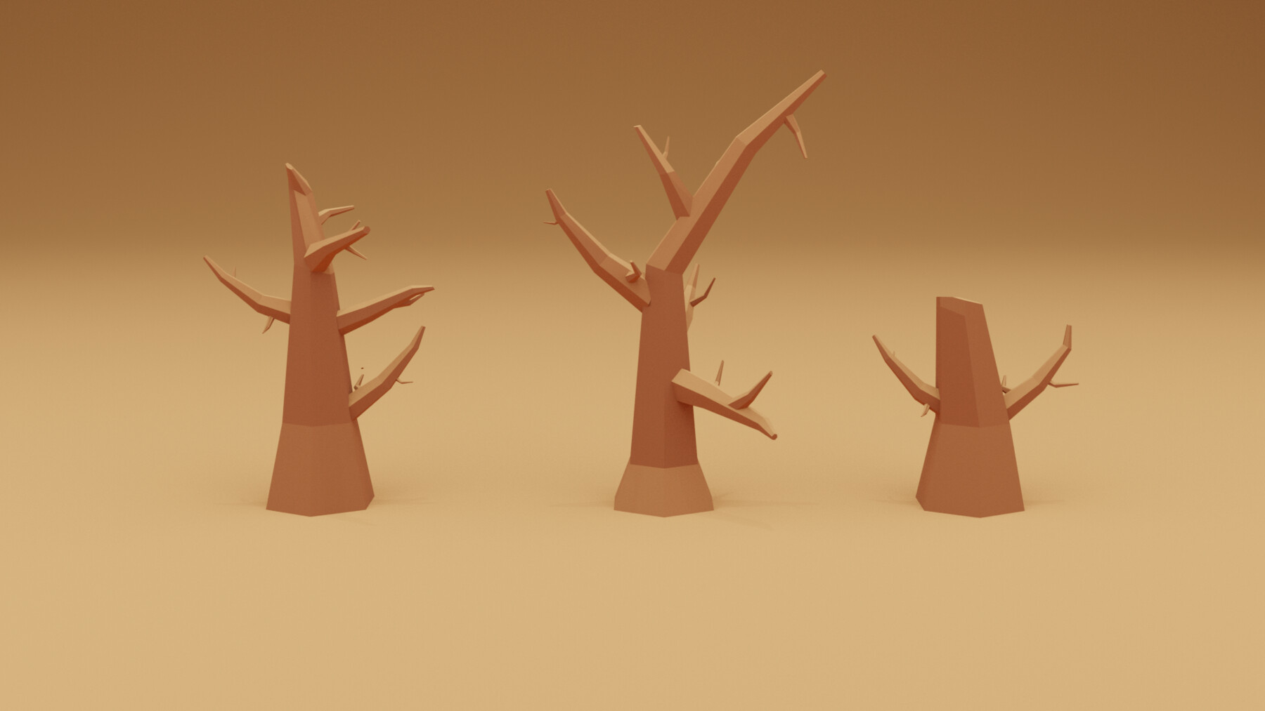 ArtStation - 3D Low Poly Rocks & Trees | Game Assets