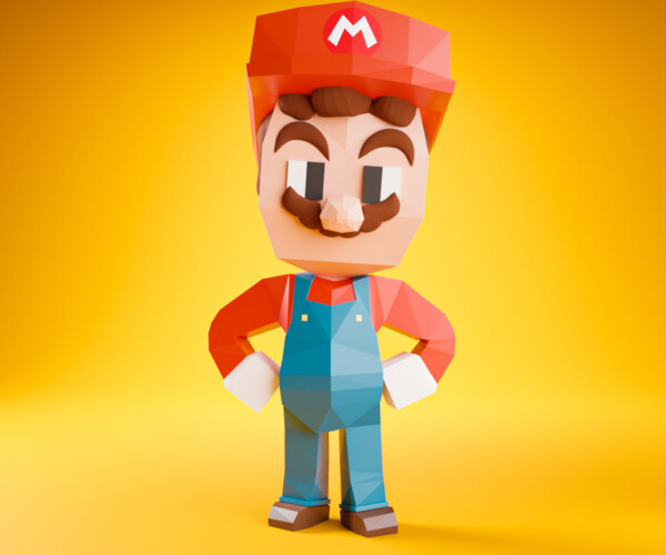 ArtStation - Super Mario Low Poly Rigged 3D Model | Game Assets