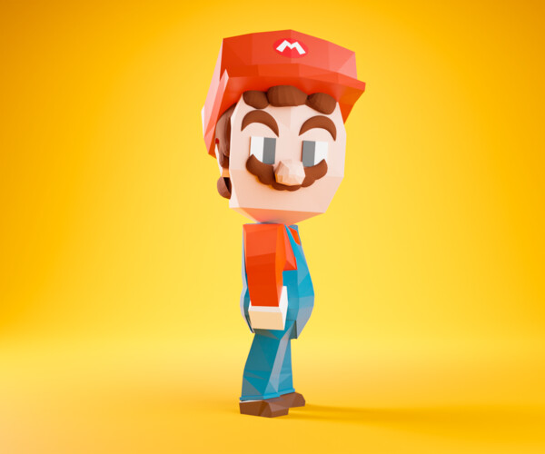ArtStation - Super Mario Low Poly Rigged 3D Model | Game Assets