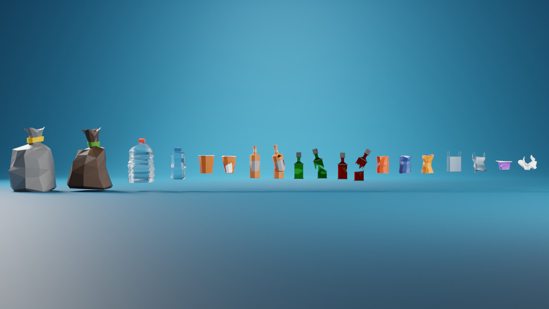 ArtStation - Trash Low Poly 3D Models | Game Assets