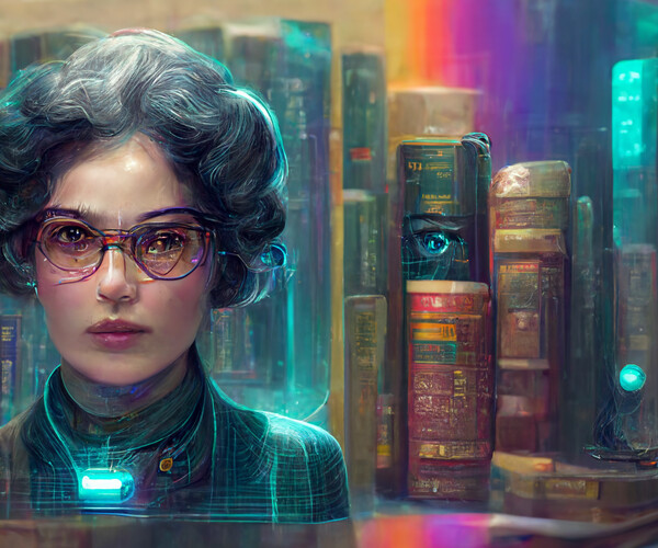 ArtStation - Cyber librarian | Artworks