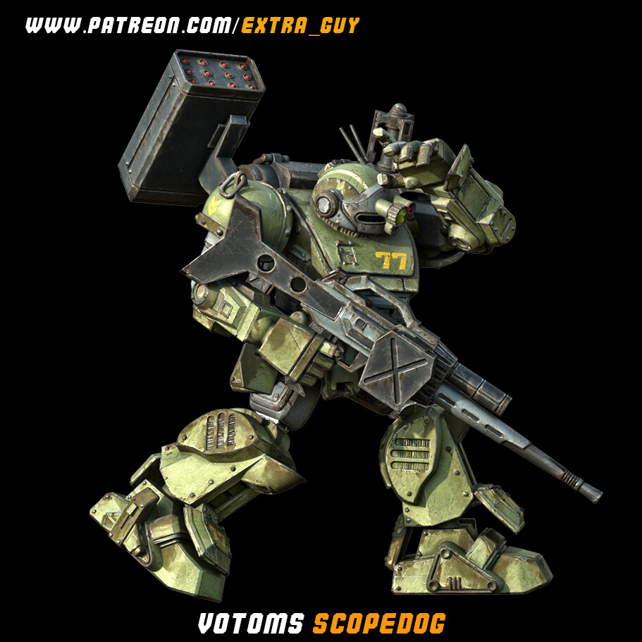 ArtStation - Scopedog 3D Printable 100mm | Resources