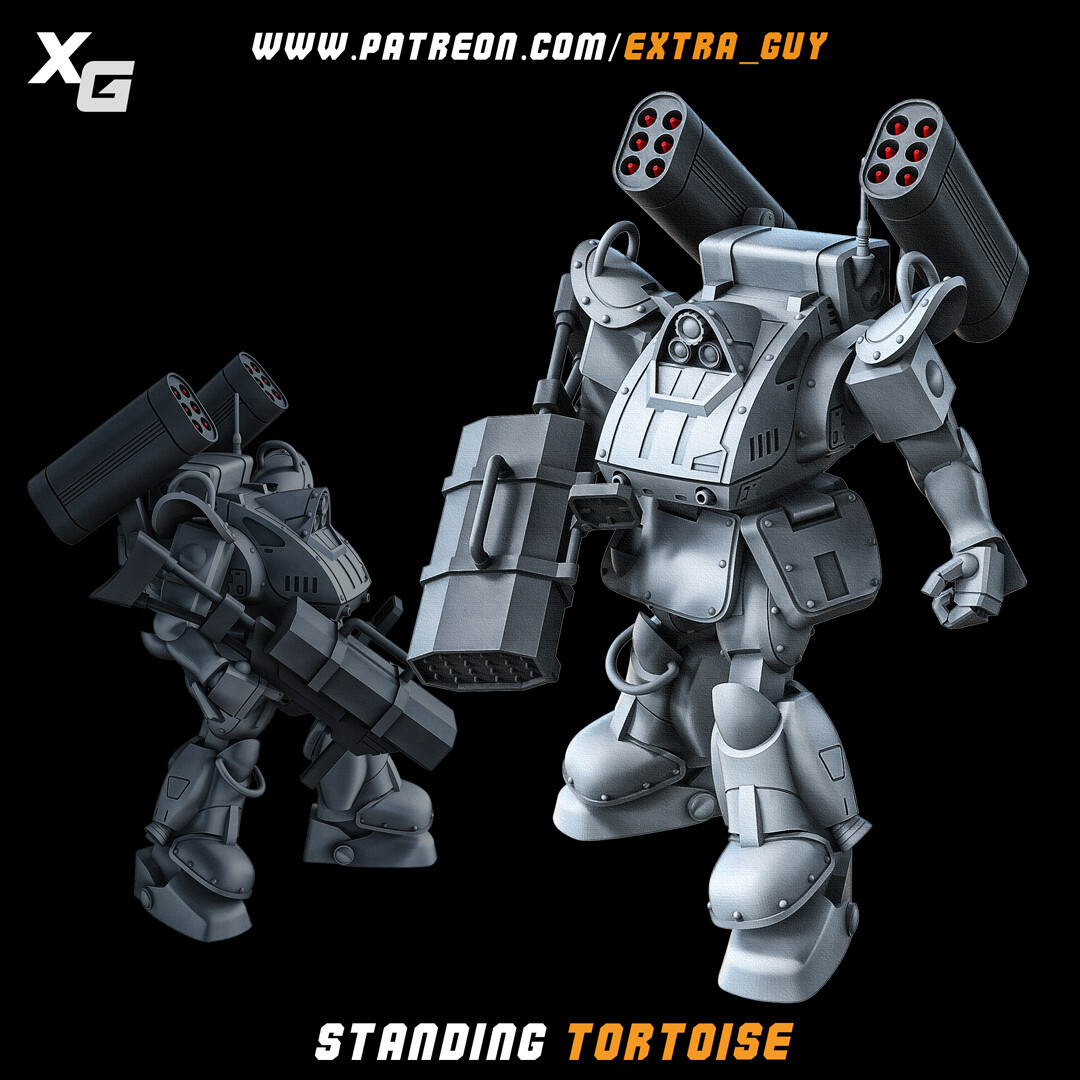 ArtStation - Standing Tortoise 3D Printable 100mm | Resources