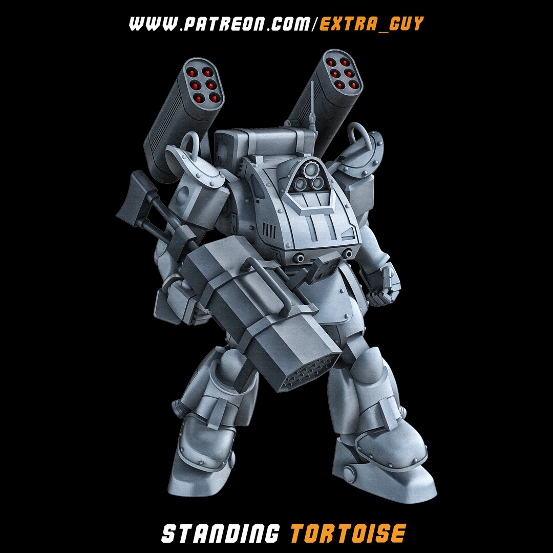 ArtStation - Standing Tortoise 3D Printable 100mm | Resources