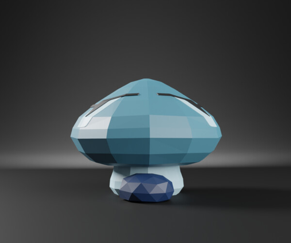 ArtStation - Blue Goomba Super Mario Bros Low Poly 3D Model | Game Assets