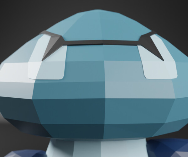 ArtStation - Blue Goomba Super Mario Bros Low Poly 3D Model | Game Assets