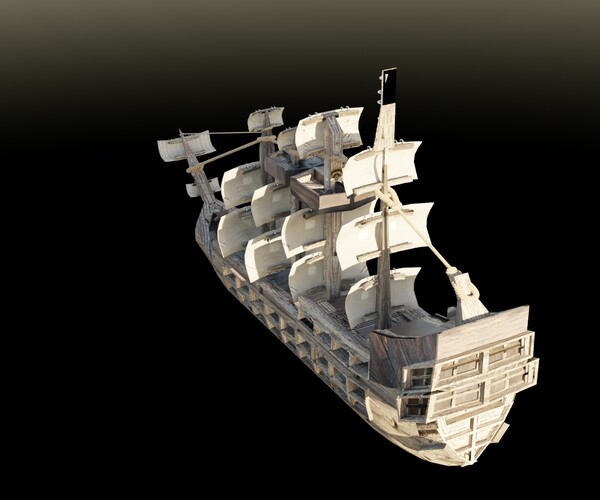 ArtStation - Ship low poly 3D model | Game Assets
