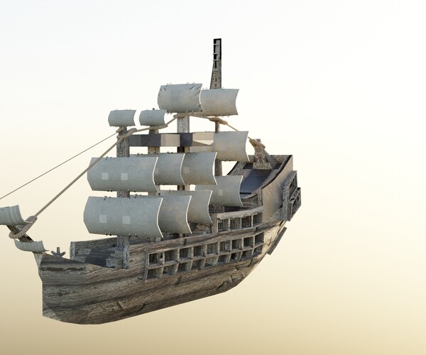 ArtStation - Ship low poly 3D model | Game Assets
