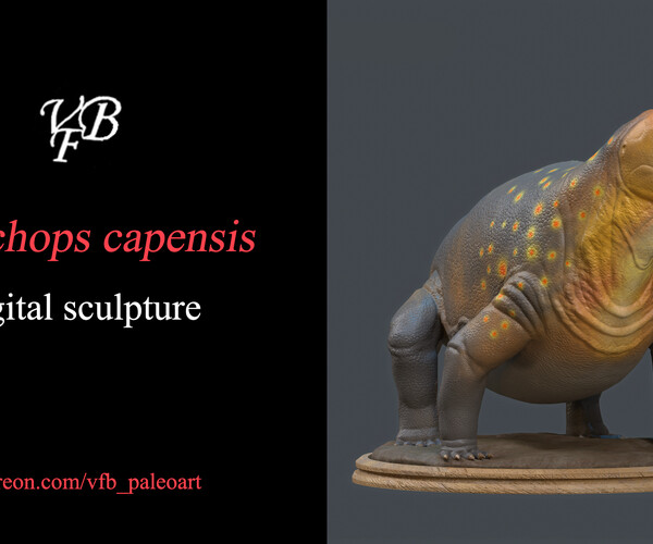 ArtStation - Moschops capensis - Statue for 3D printing | Resources