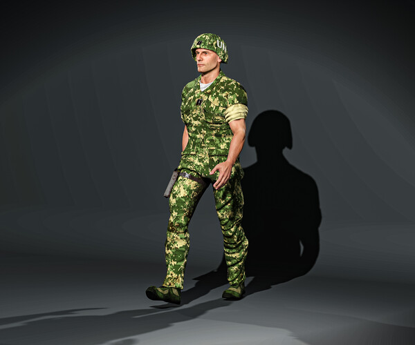 ArtStation - High Quality Realistic Army Soldier Jungle 01 | Game Assets
