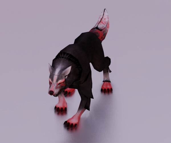 ArtStation - WOLF GAME READY 3D MODEL LOW POLY | Game Assets