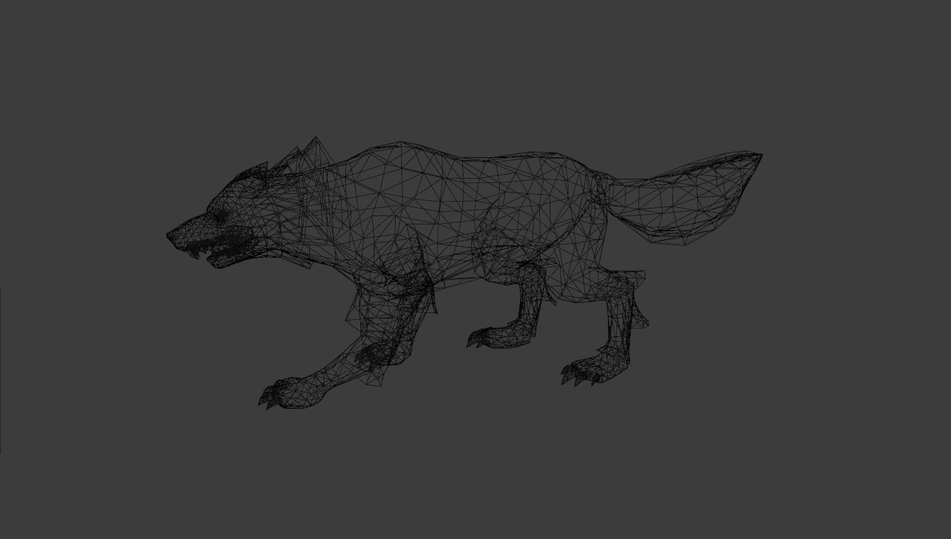 ArtStation - WOLF GAME READY 3D MODEL LOW POLY | Game Assets