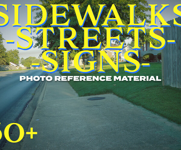 ArtStation - Sidewalks Photo Reference Pack Volume 1 | Resources
