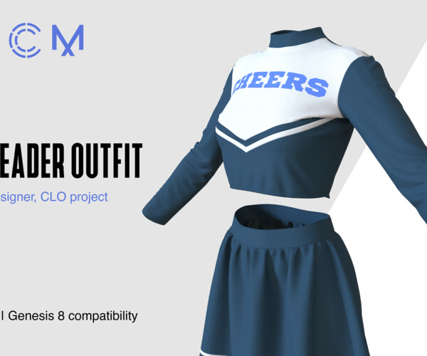 ArtStation - Cheerleader Outfit | Marvelous Designer | CLO3D project ...
