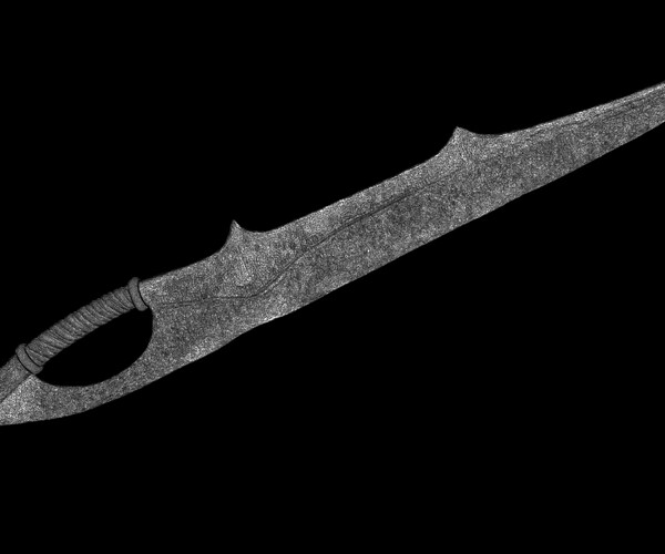 ArtStation - 3D PRINTABLE MORIA ORC SWORD SCIMITAR - THE LORD OF THE ...