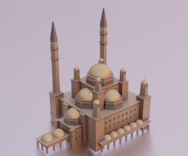 ArtStation - STYLIZED MOSQUE GAME READY LOW POLY | Game Assets