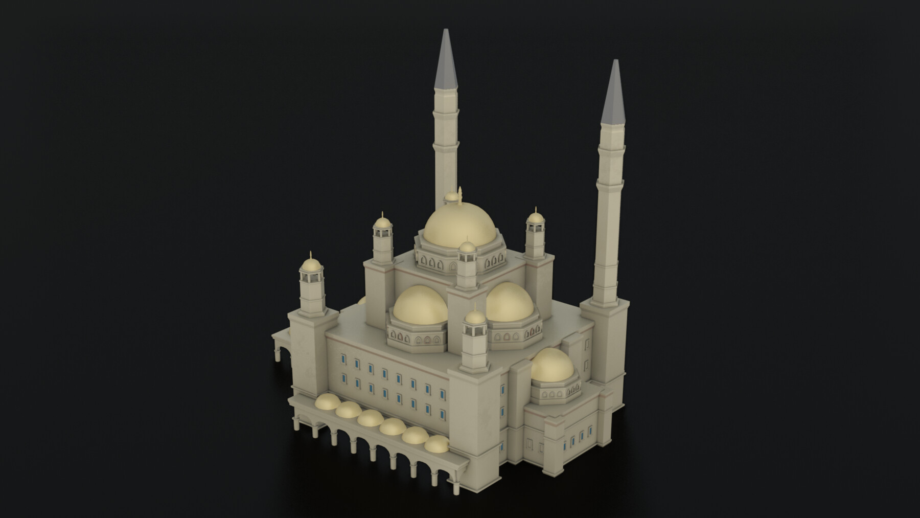 ArtStation - STYLIZED MOSQUE GAME READY LOW POLY | Game Assets