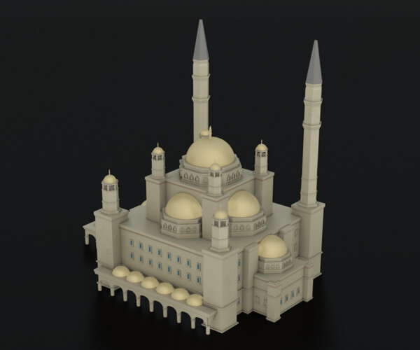ArtStation - STYLIZED MOSQUE GAME READY LOW POLY | Game Assets