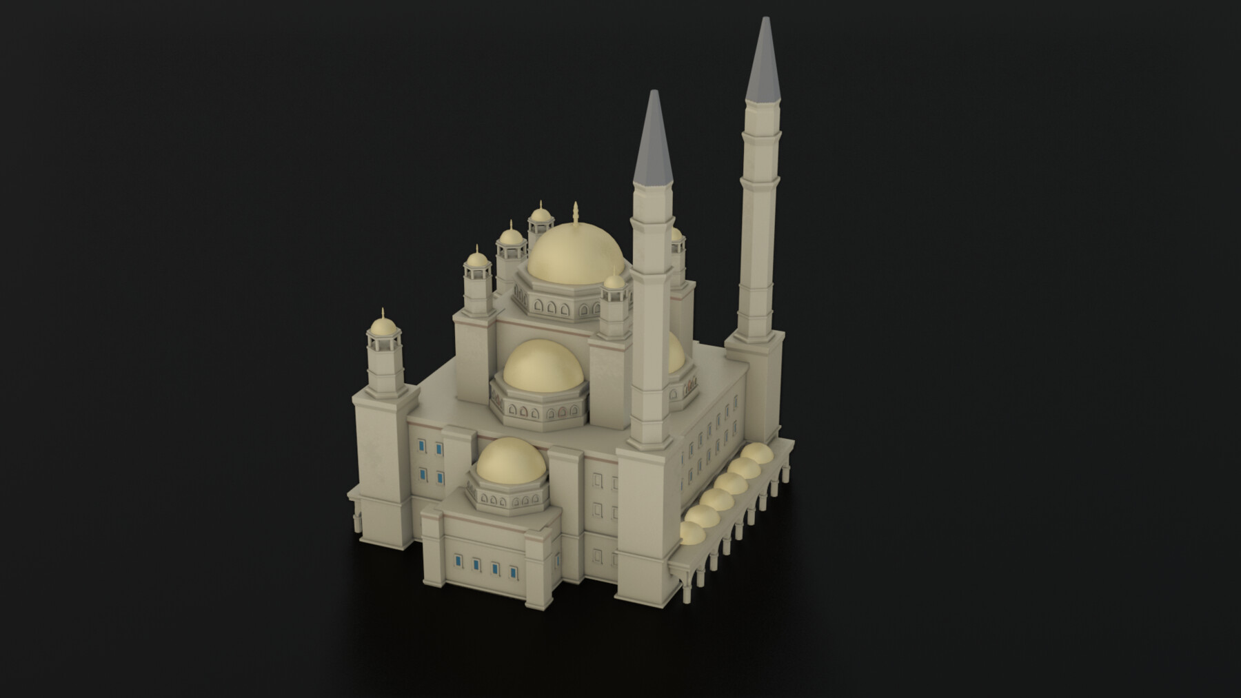 ArtStation - STYLIZED MOSQUE GAME READY LOW POLY | Game Assets