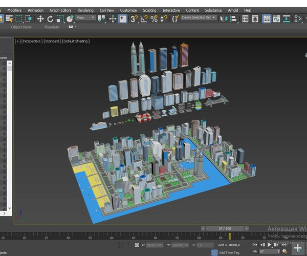 ArtStation - City 2 Metropolis Low-poly 3D model | Game Assets