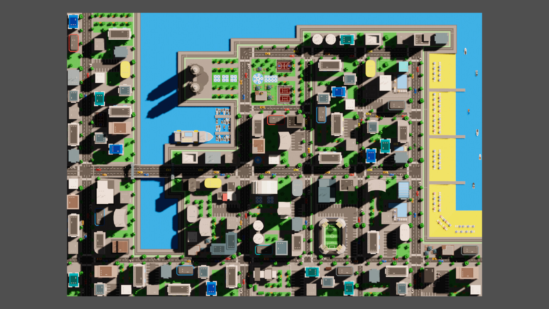 ArtStation - City 2 Metropolis Low-poly 3D model | Game Assets