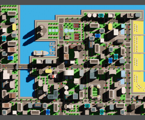 ArtStation - City 2 Metropolis Low-poly 3D model | Game Assets