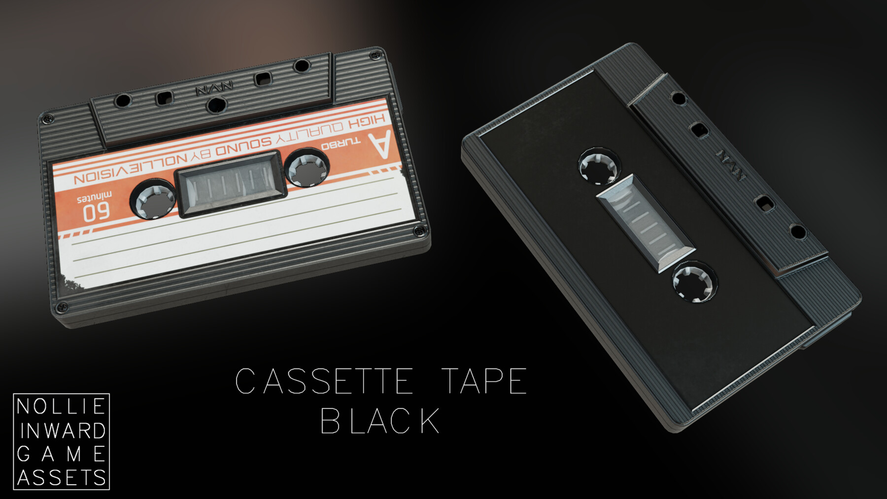 ArtStation - Cassette Tape Black | Game Assets