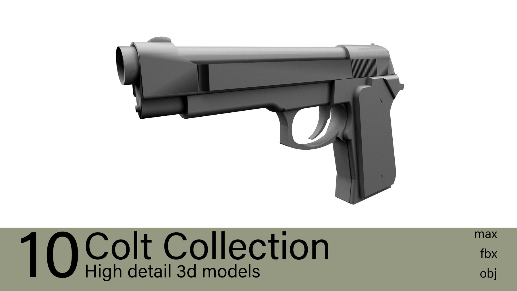 ArtStation - 10 Colt Collection 3d models-max.fbx.obj | Resources