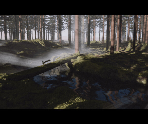 ArtStation - Realistic Moss Foliage Plants Pack with Foggy Meadow ...