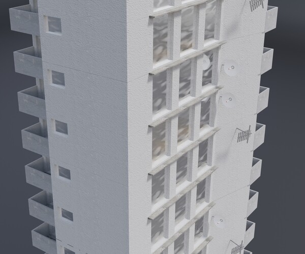 ArtStation - High Rise 1 - 3D-Model | Game Assets