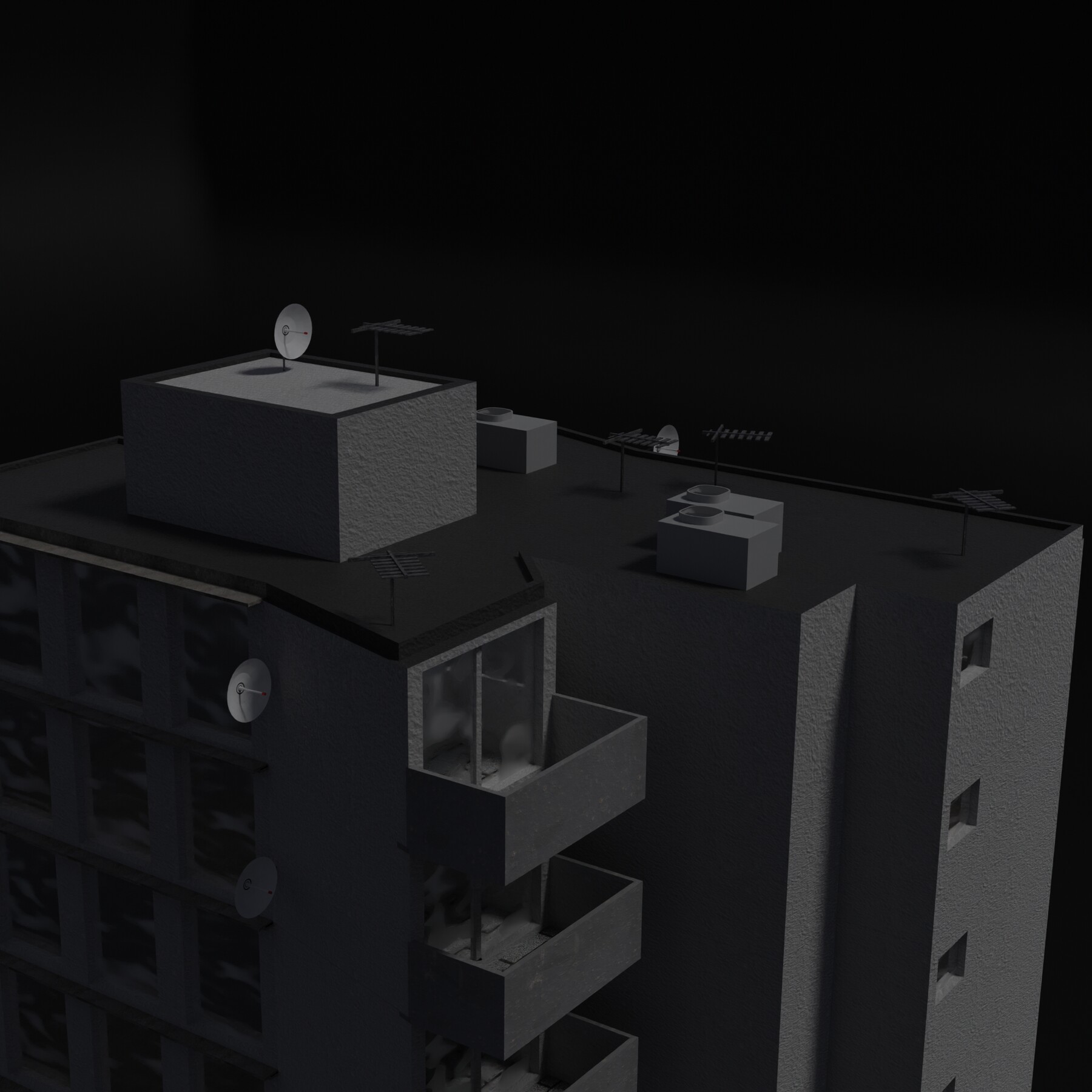 ArtStation - High Rise 1 - 3D-Model | Game Assets