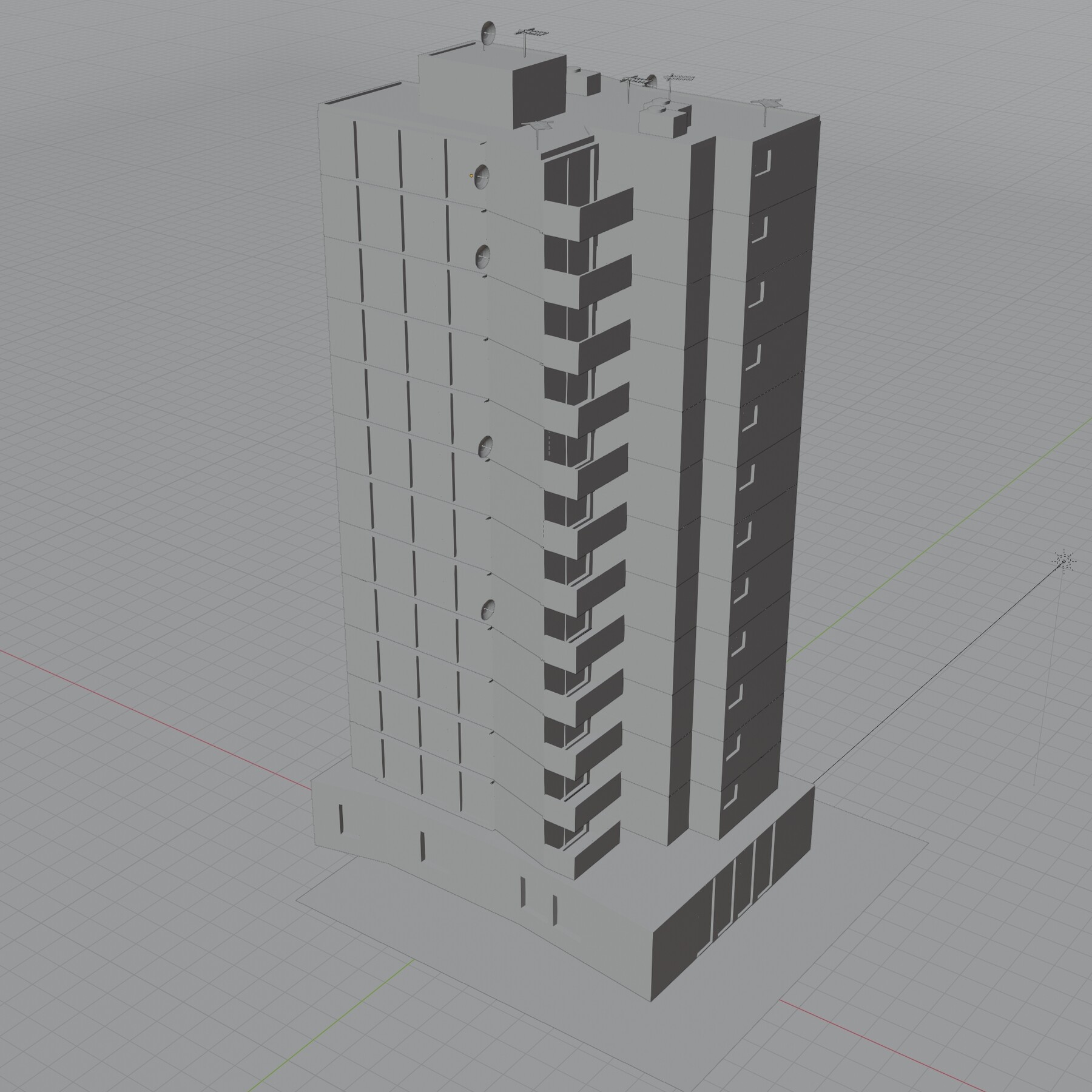 ArtStation - High Rise 1 - 3D-Model | Game Assets