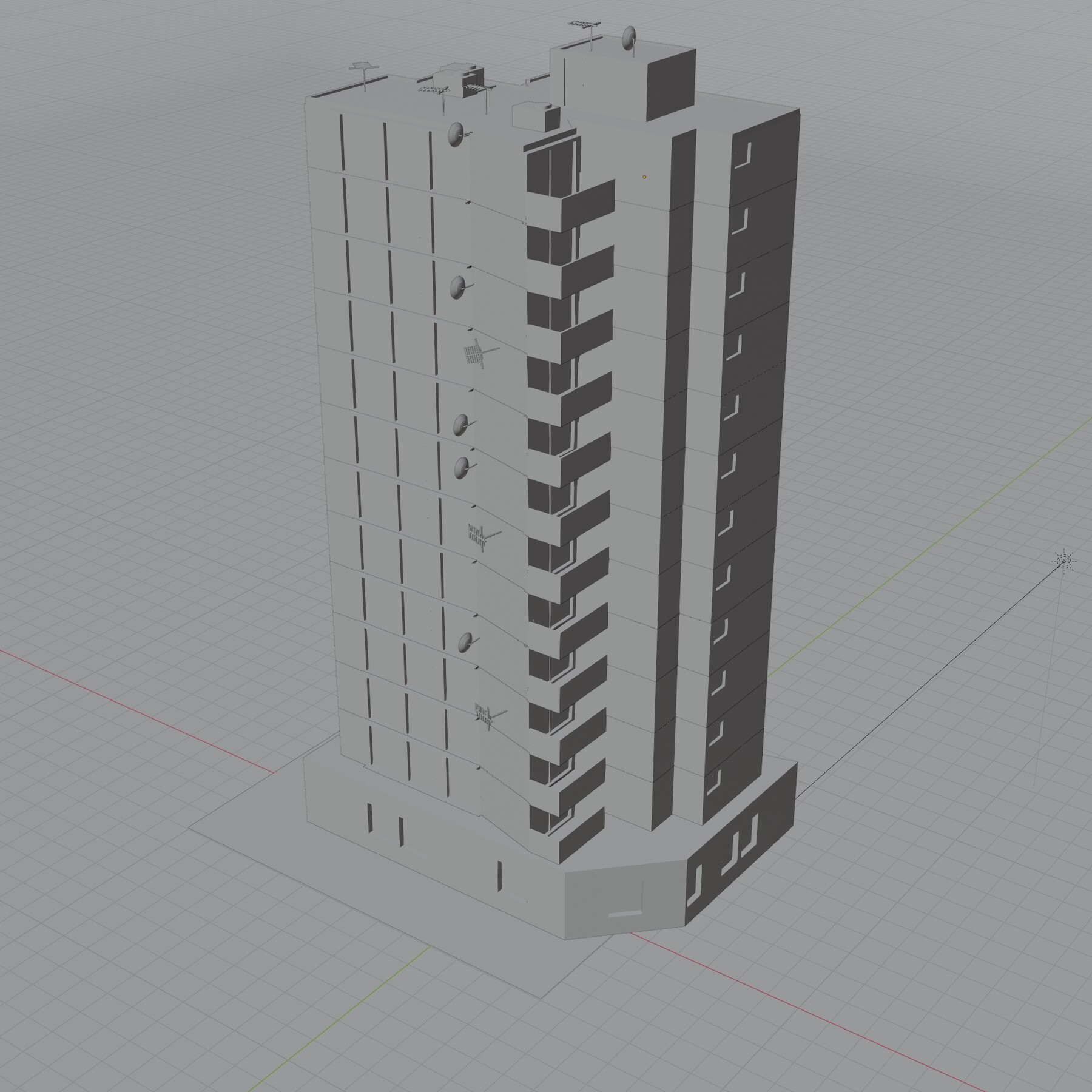 ArtStation - High Rise 1 - 3D-Model | Game Assets