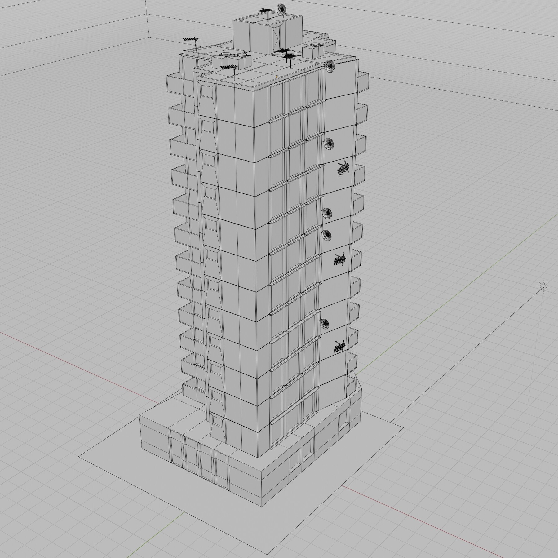 ArtStation - High Rise 1 - 3D-Model | Game Assets