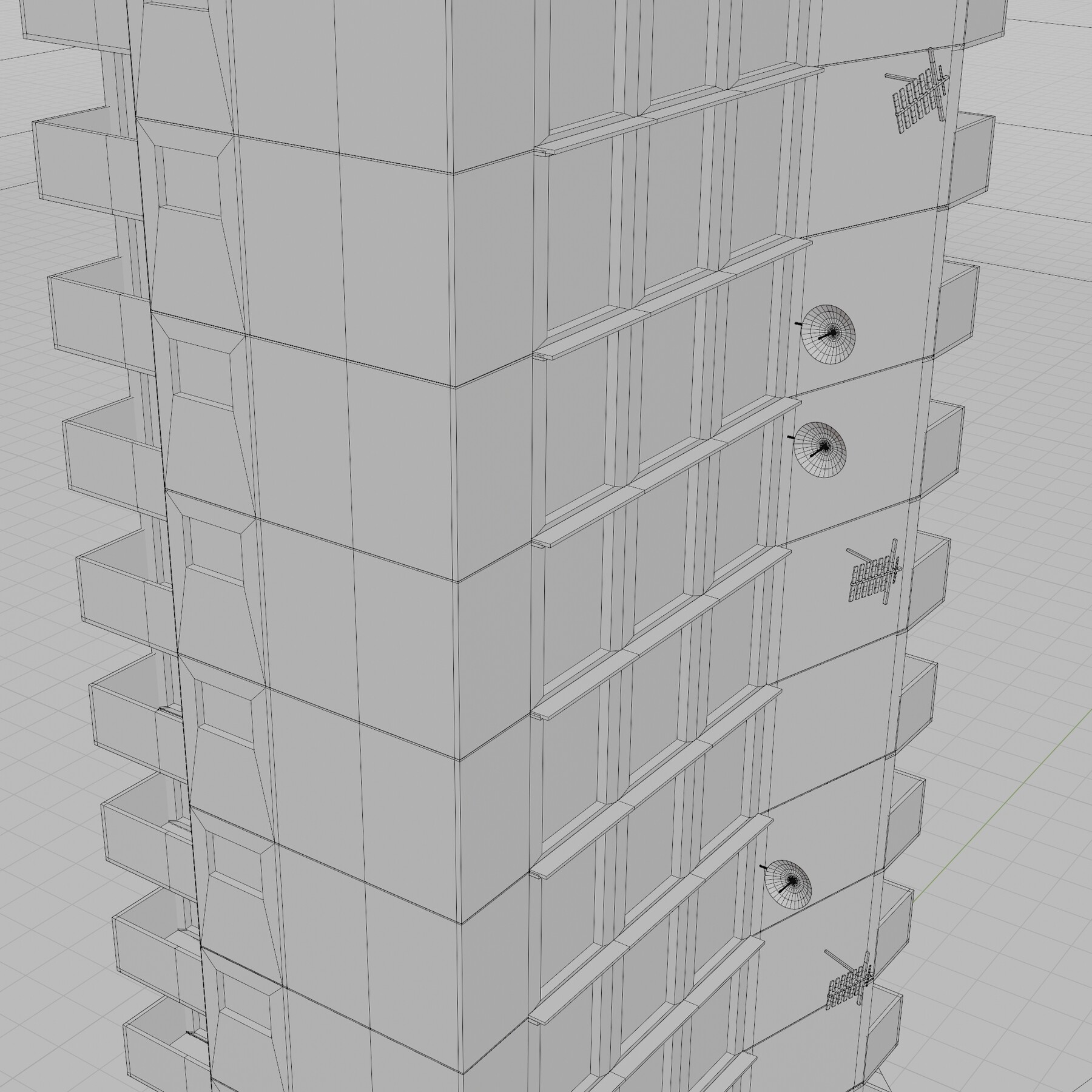 ArtStation - High Rise 1 - 3D-Model | Game Assets
