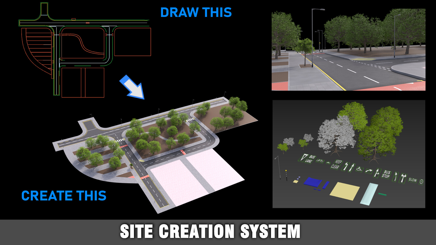 ArtStation - Site Creation System (3D Max, Railclone, Forest Pack, VRay) | Game Assets