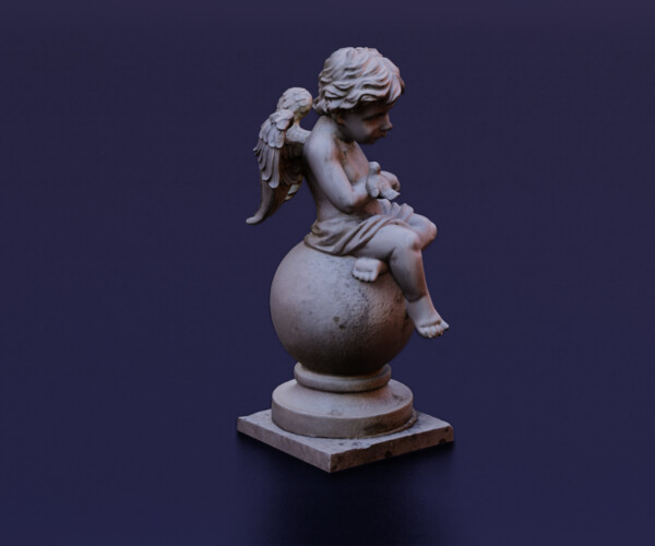 ArtStation - ANGEL STATUE GAME READY LOW POLY | Game Assets