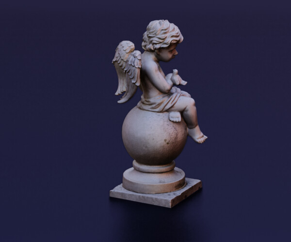 ArtStation - ANGEL STATUE GAME READY LOW POLY | Game Assets