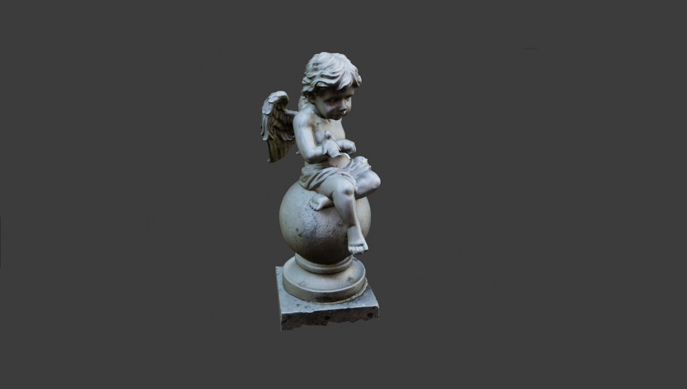 ArtStation - ANGEL STATUE GAME READY LOW POLY | Game Assets