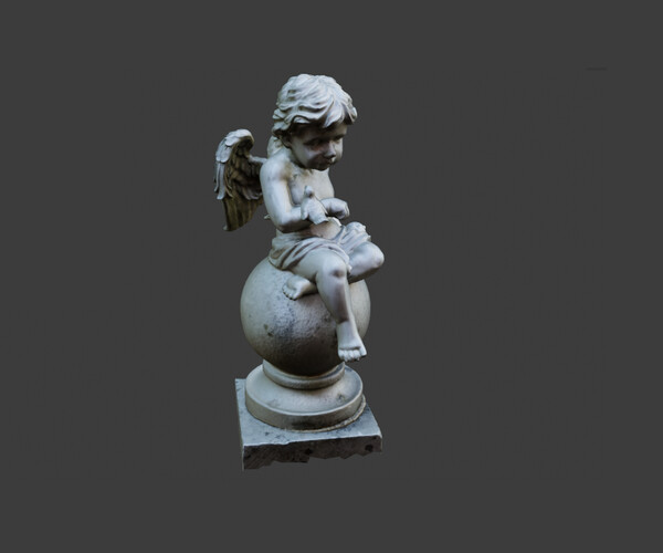 ArtStation - ANGEL STATUE GAME READY LOW POLY | Game Assets