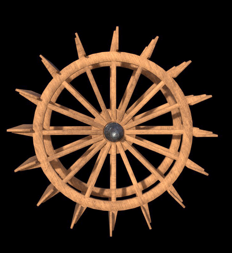 ArtStation - Water Wheel - PBR - Textured | Game Assets