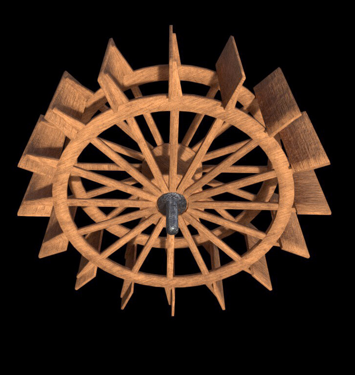 ArtStation - Water Wheel - PBR - Textured | Game Assets