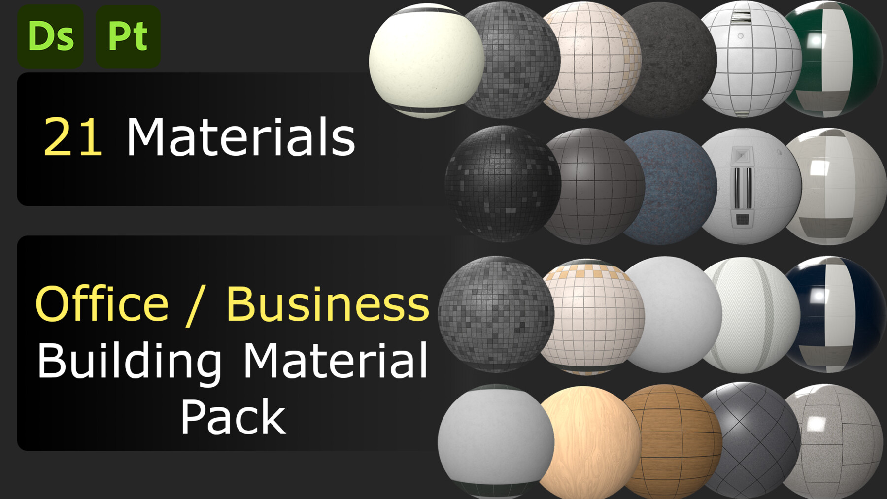 ArtStation - Business & Office Building Material Pack (21 Materials ...