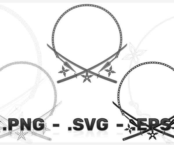 ArtStation - Vector Design of Japanese Ninja Assassin Weapons | Artworks