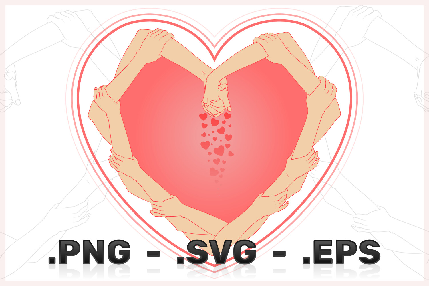 ArtStation - Vector Design Of Arms Forming A Heart | Artworks