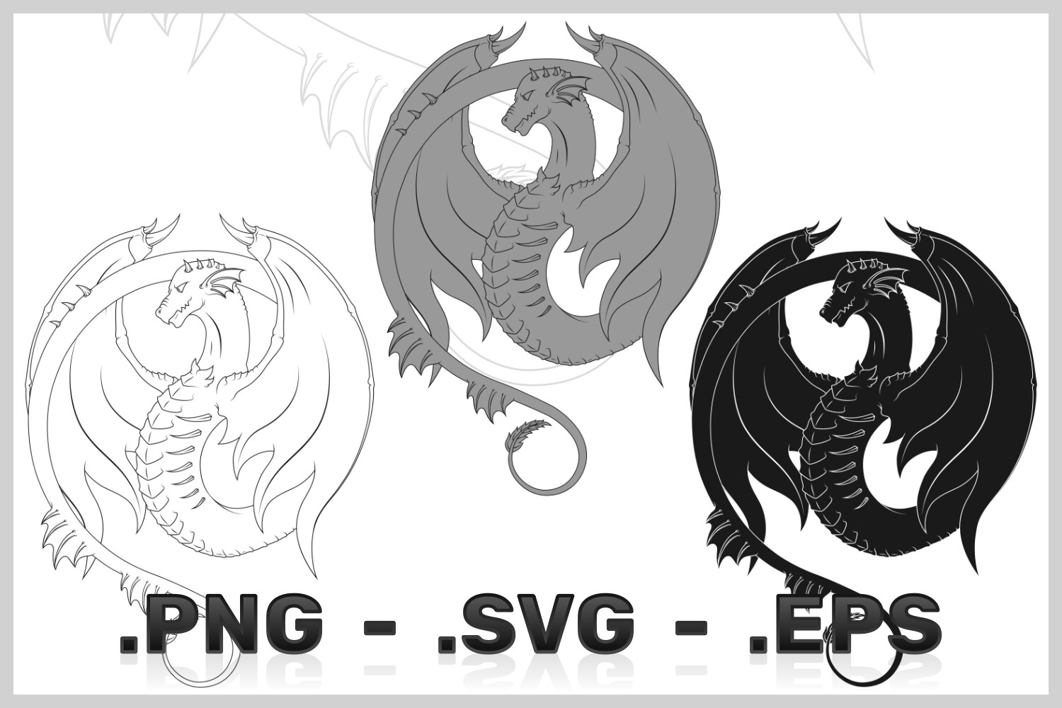 ArtStation - Dark dragon vector design with pentagram. | Artworks