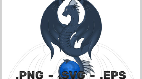 ArtStation - Winged Dragon Vector Design | Artworks